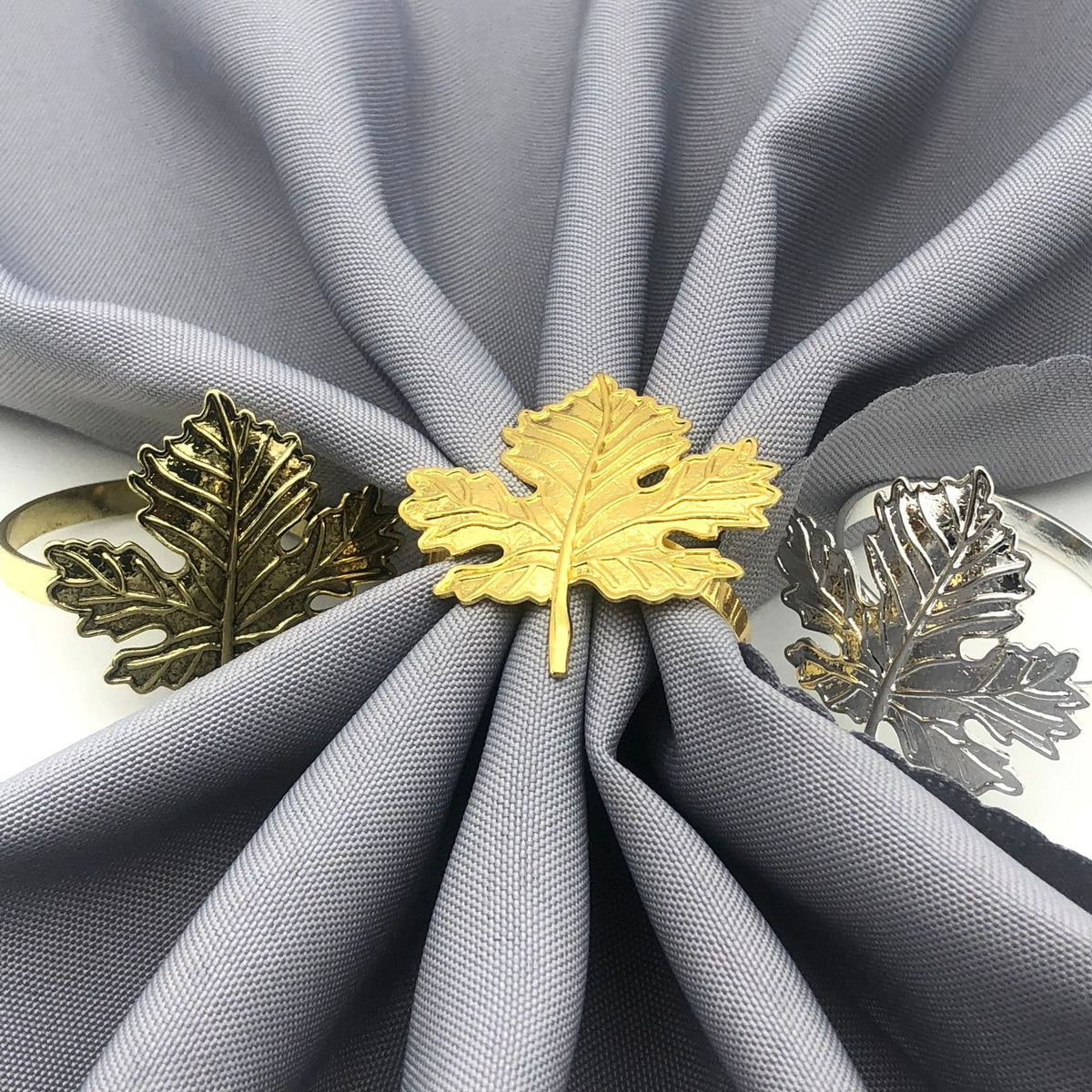 New Antique Gold Maple Leaf Napkin Ring Leaf Napkin Buckle – inhelo